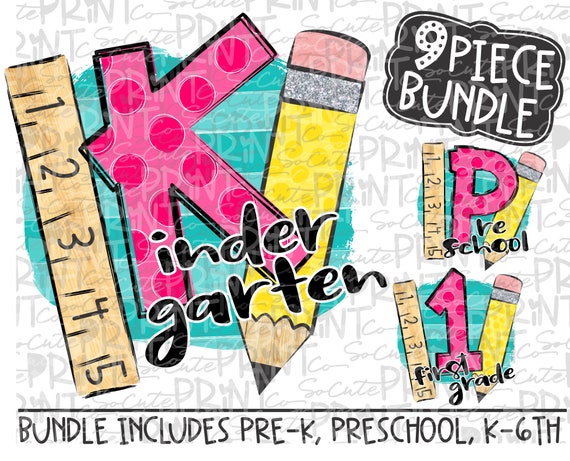 Back to School School Bundle Preschool Pre-k to 6th Grade | Etsy