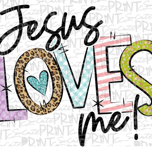 Easter Jesus Loves Me Clipart Easter Clipart Religious - Etsy