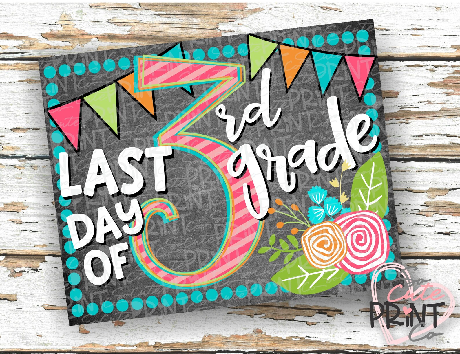 Last Day of School Sign 3rd Grade Graduation Last Day of - Etsy
