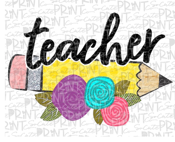 Teacher Clipart Back to School PNG File for Sublimation - Etsy