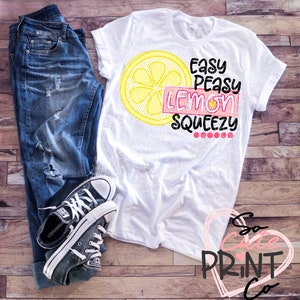 Summer Easy Peasy Lemon Squeezy Lemon Clipart Hello Summer - Etsy