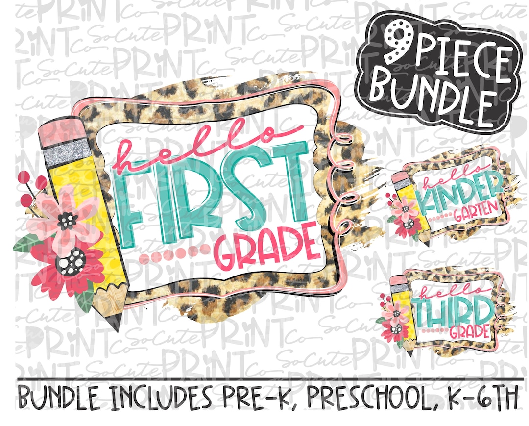 Back to School School Bundle Preschool Pre-k to 6th Grade - Etsy