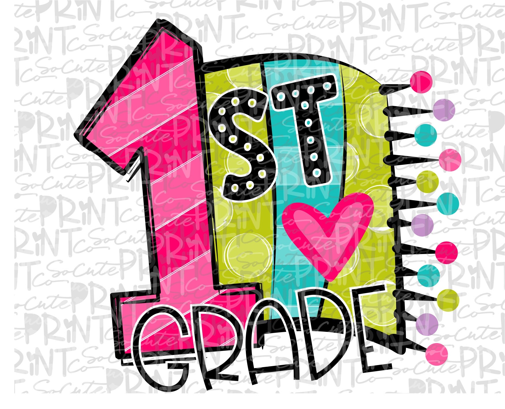 Back to school Bright School Bundle Preschool Pre-k to 6th | Etsy