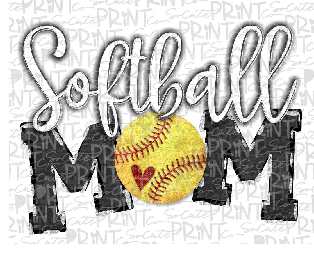 Softball Mom, Softball Clipart, Transparent PNG File for Sublimation ...