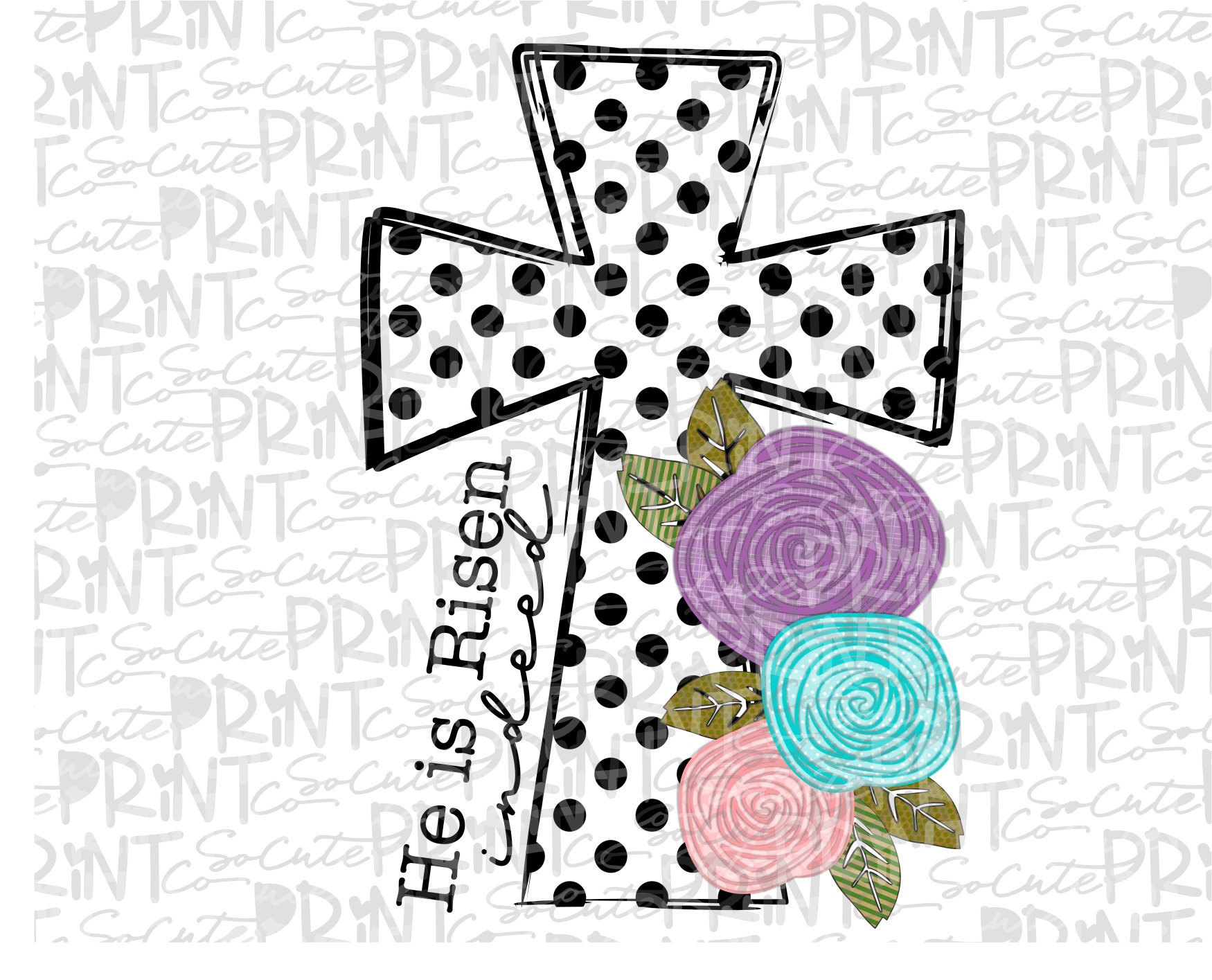 Purple Easter Cross Clipart
