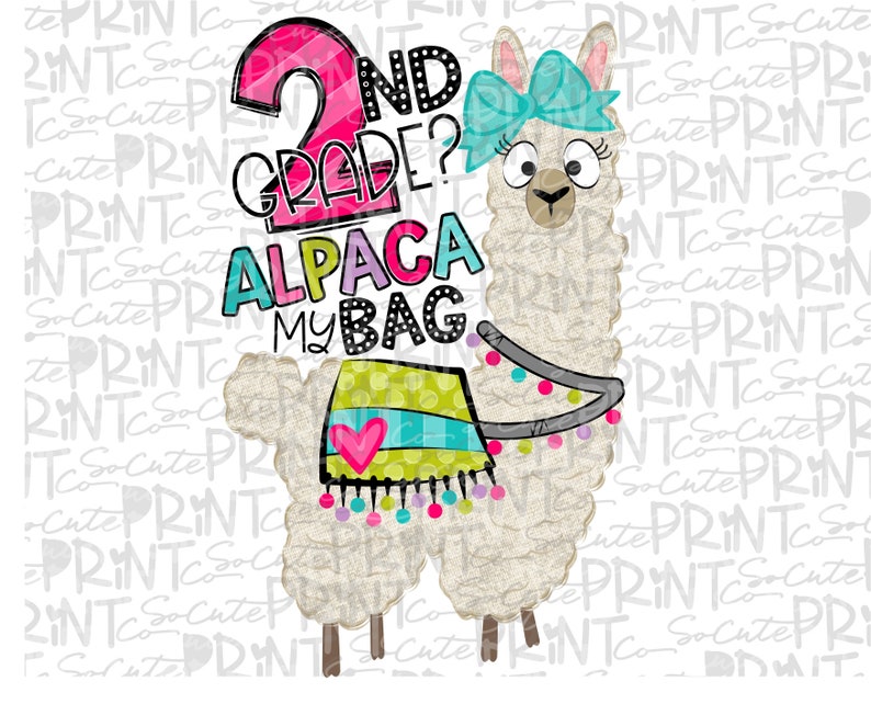 Back to school Alpaca School Bundle Preschool Pre-k to 6th | Etsy