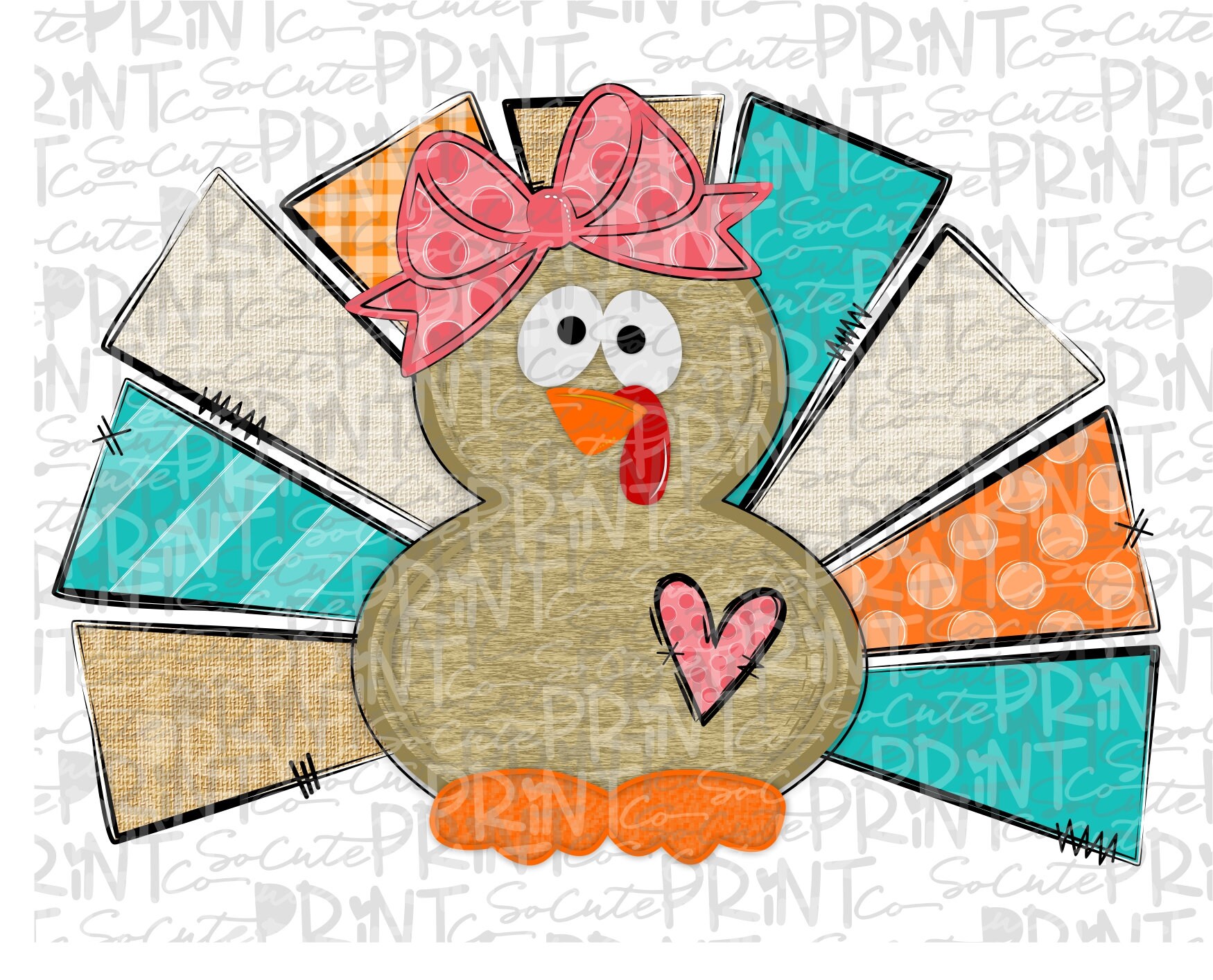 Turkey Thanksgiving turkey sublimation design PNG file for | Etsy