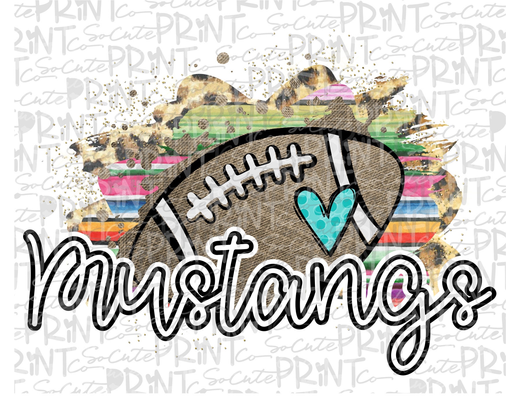 Mustangs football Mustangs clipart football mom transparent | Etsy