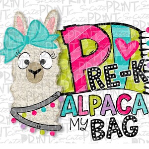 Back to School, Alpaca School Bundle, Preschool Pre-k to 6th Grade ...
