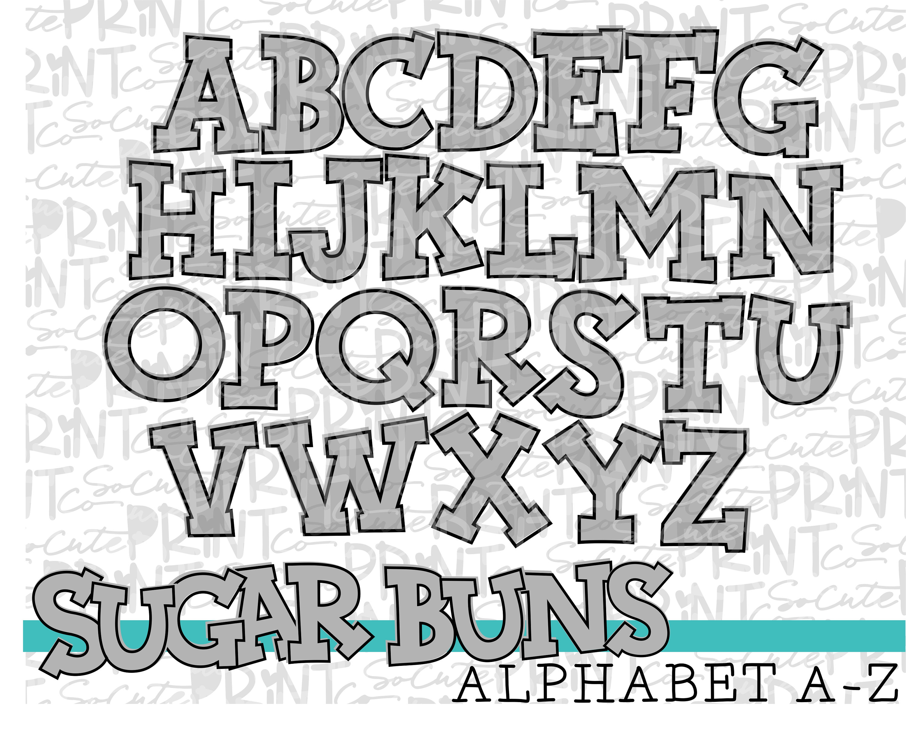 Leopard Alphabet Sugarbuns Printable Font Alpha Pack PNG | Etsy