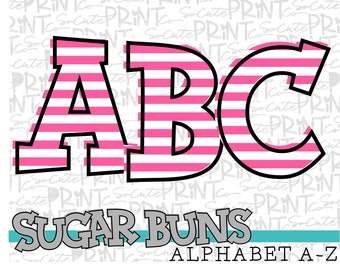 Hot Pink Alphabet | Etsy