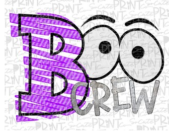 Boo Crew Clip Art | Etsy