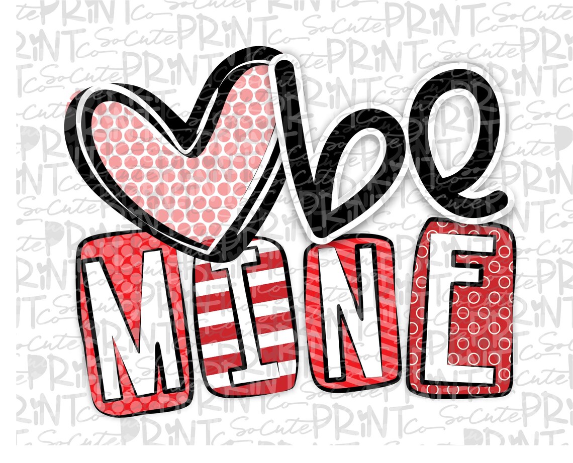 Valentines Day Be Mine Clipart Valentine Design Valentine - Etsy