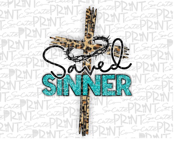 Easter Saved Sinner Clipart Cross With Crown of Thorns - Etsy