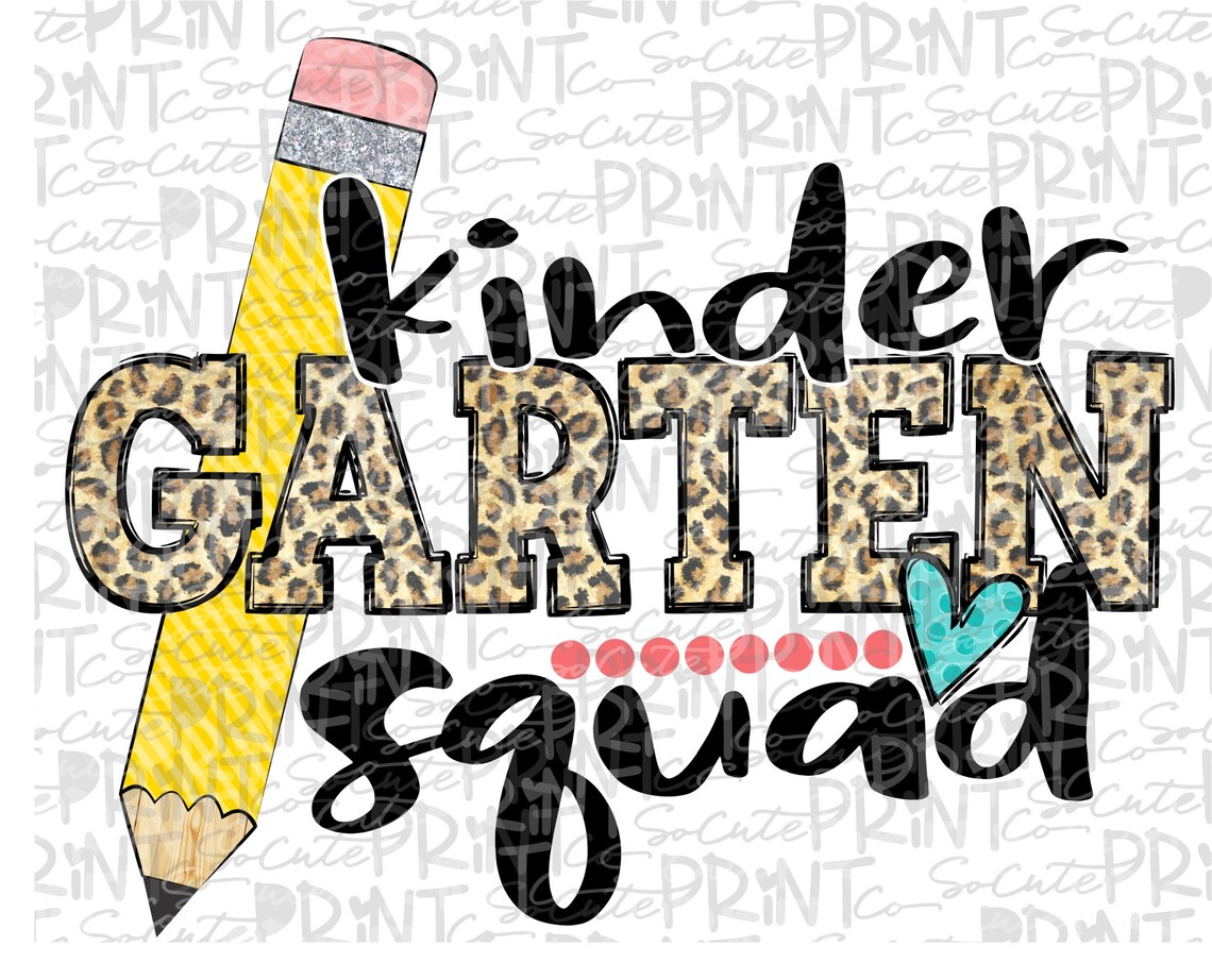 Back to School Kindergarten Pencil Clipart PNG File for | Etsy