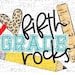 Back to School, Fifth Grade Rocks Clipart, PNG File for Sublimation ...