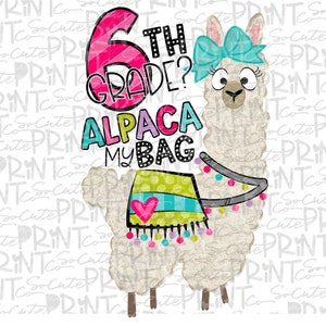 Back to School, Alpaca School Bundle, Preschool Pre-k to 6th Grade ...