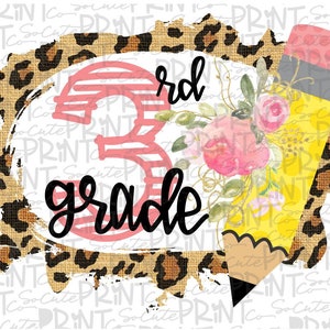 Back to School, School Bundle, Leopard Frame & Pencil, Preschool Pre-k ...