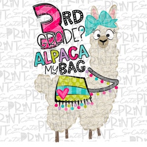 Back to School, Alpaca School Bundle, Preschool Pre-k to 6th Grade ...