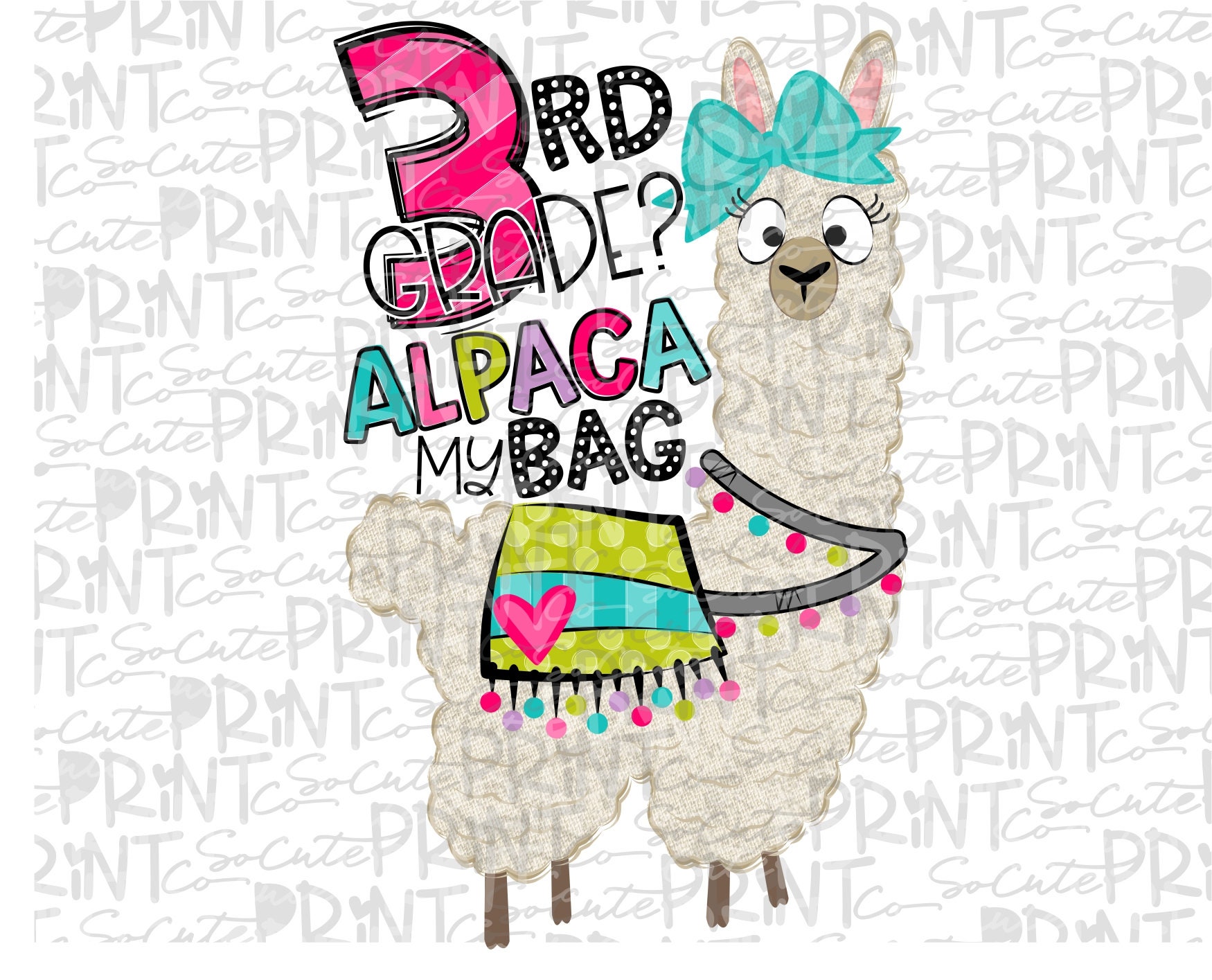 Back to school Alpaca School Bundle Preschool Pre-k to 6th | Etsy