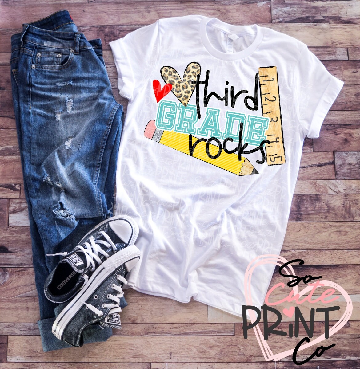 Back to School Third Grade Rocks Clipart PNG File for | Etsy