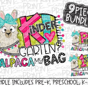Back to School, Alpaca School Bundle, Preschool Pre-k to 6th Grade ...