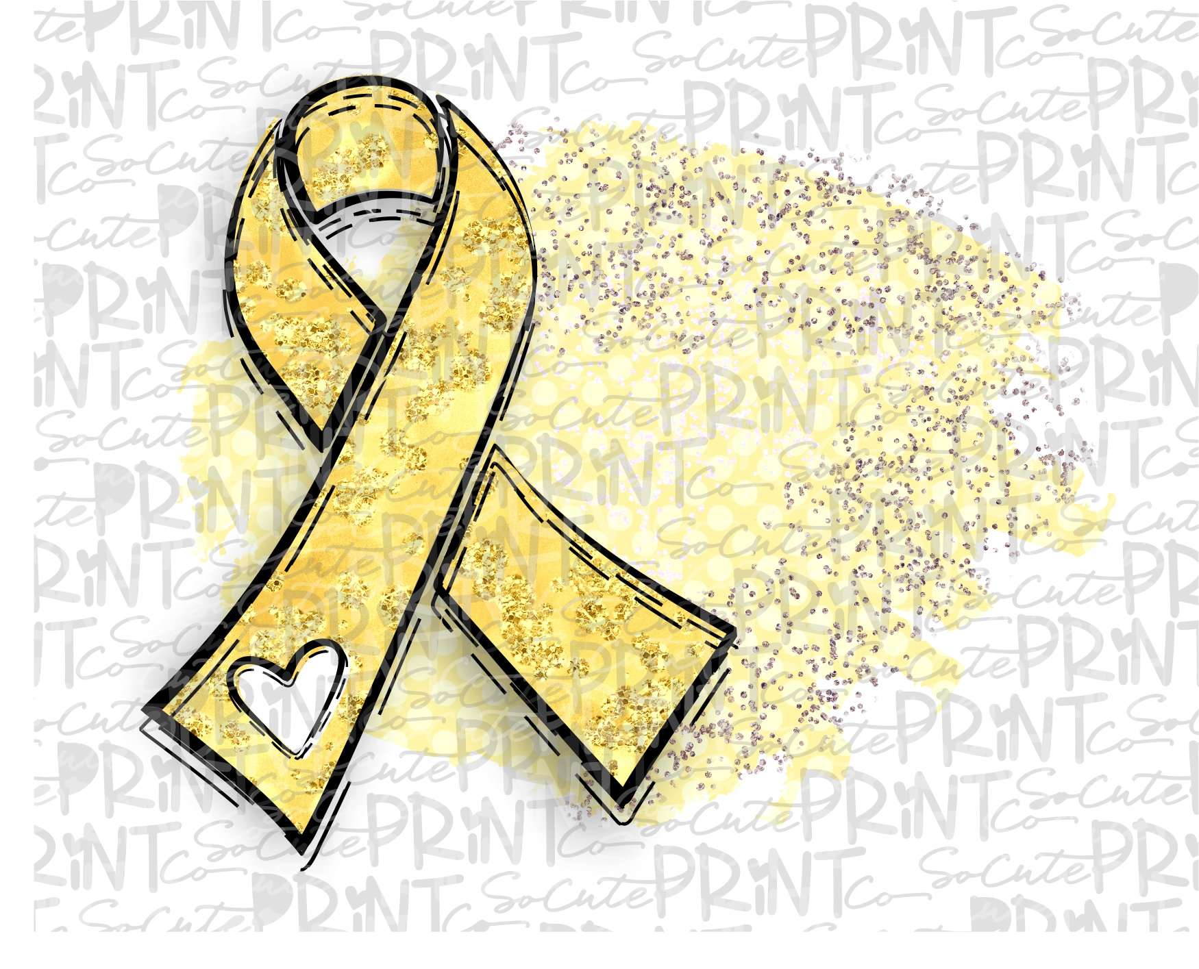 Gold Awareness Ribbon Clipart