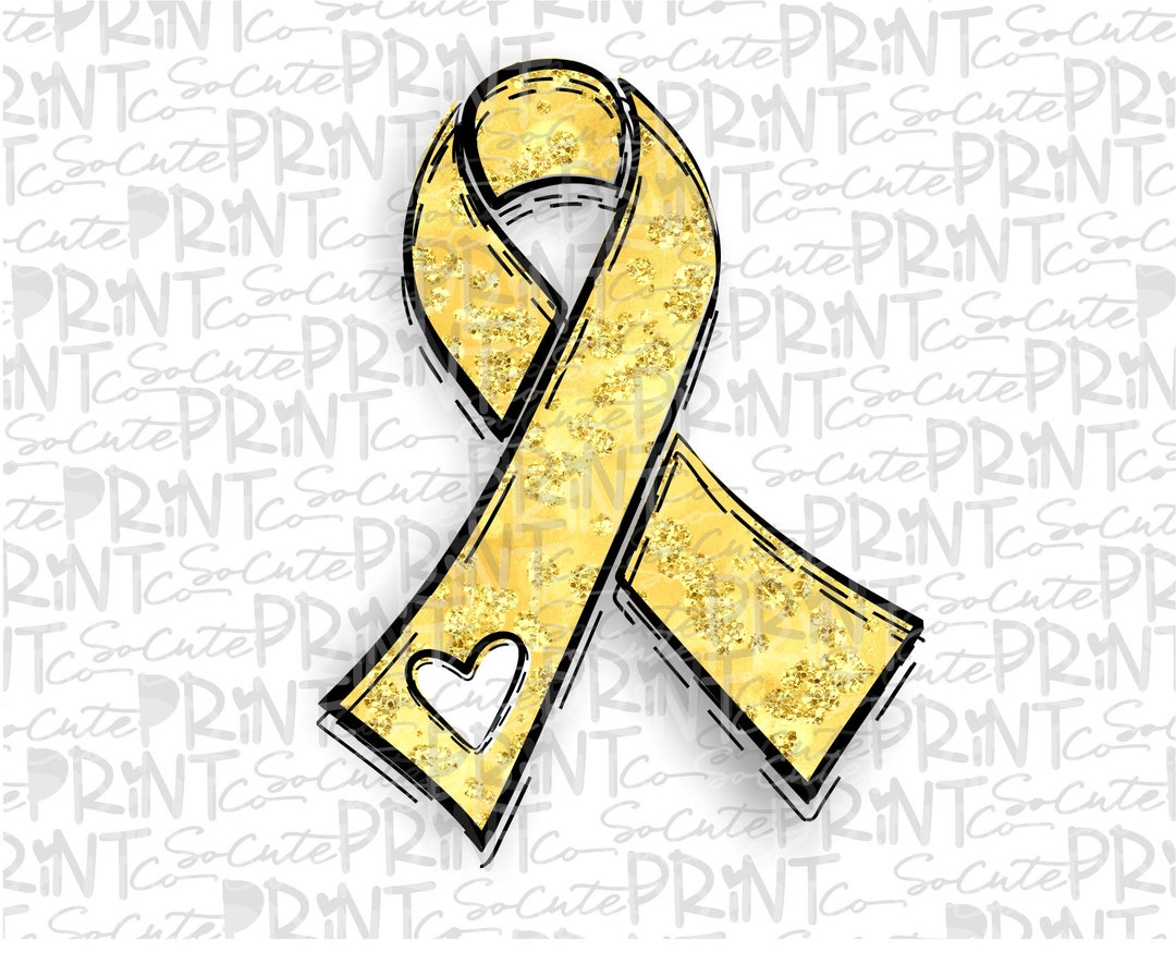 Awareness, Yellow Ribbon Clipart, Cancer Awareness, Png File for ...