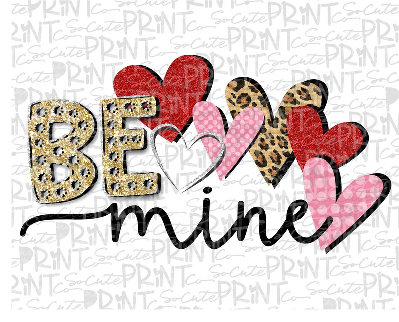 Valentines Day Be Mine Clipart Valentine Png File for | Etsy