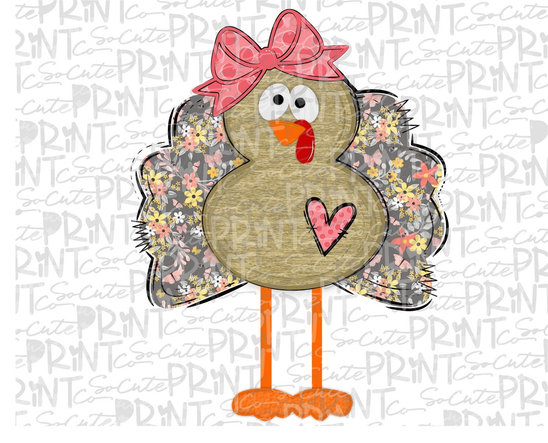 Turkey, Thanksgiving Turkey Sublimation Design, PNG File for ...