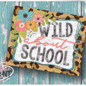 First Day of School Sign Wild About School Back to School - Etsy