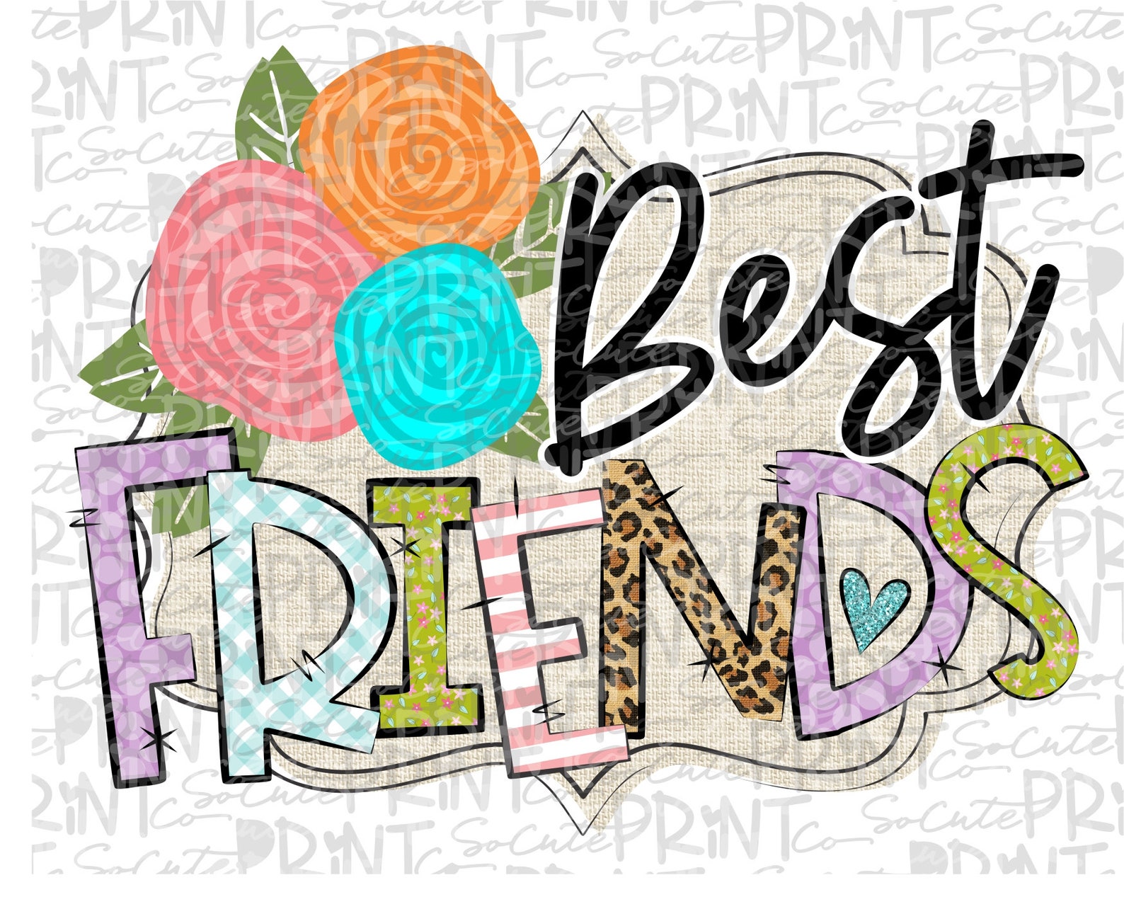 Best Friends, Best Friends Forever Clipart, BFF Png File for ...