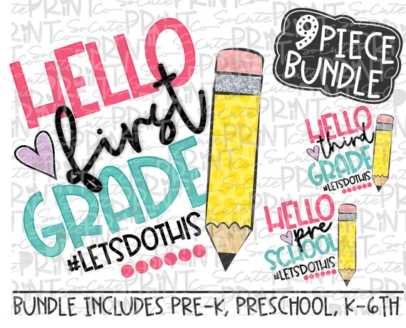 Back to School School Bundle Preschool Pre-k to 6th Grade - Etsy