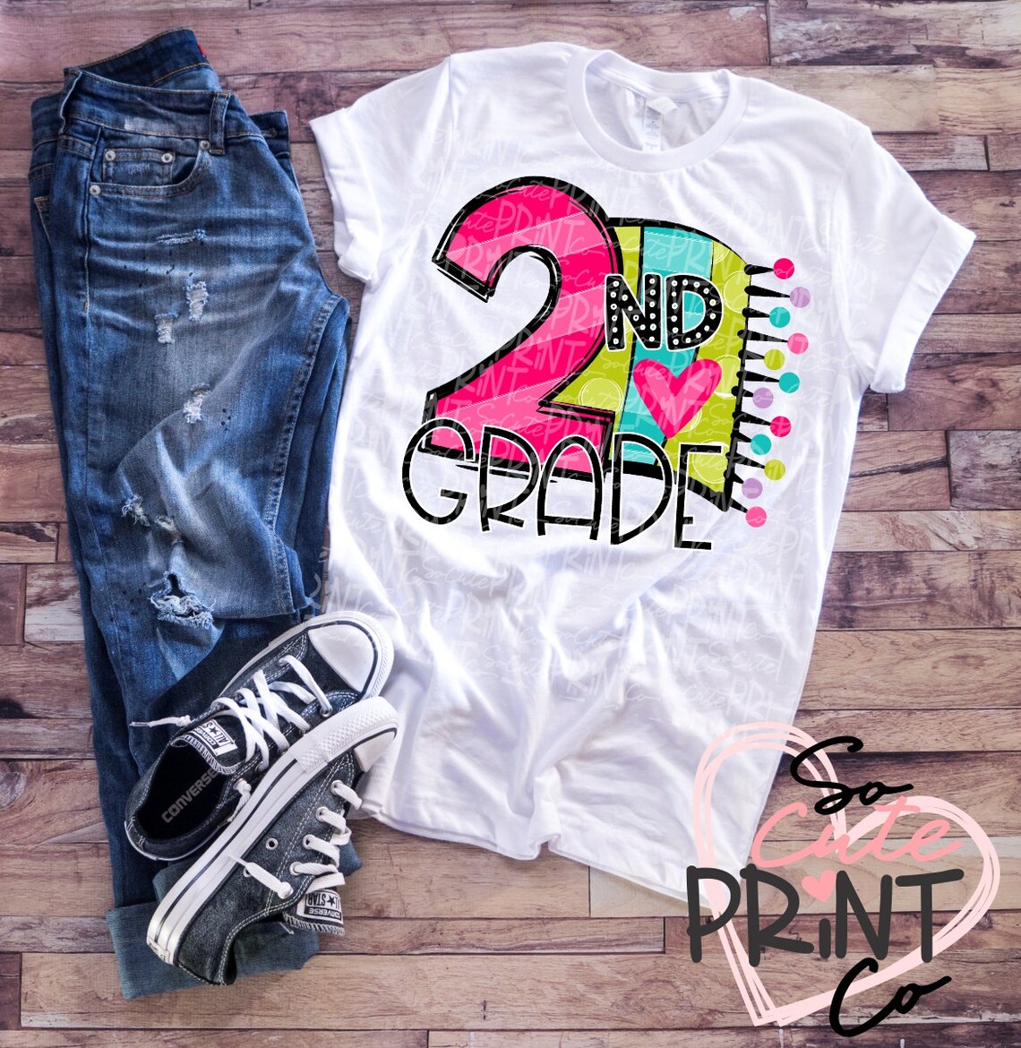 Back to School Second Grade Bright & Fun Clipart PNG File - Etsy