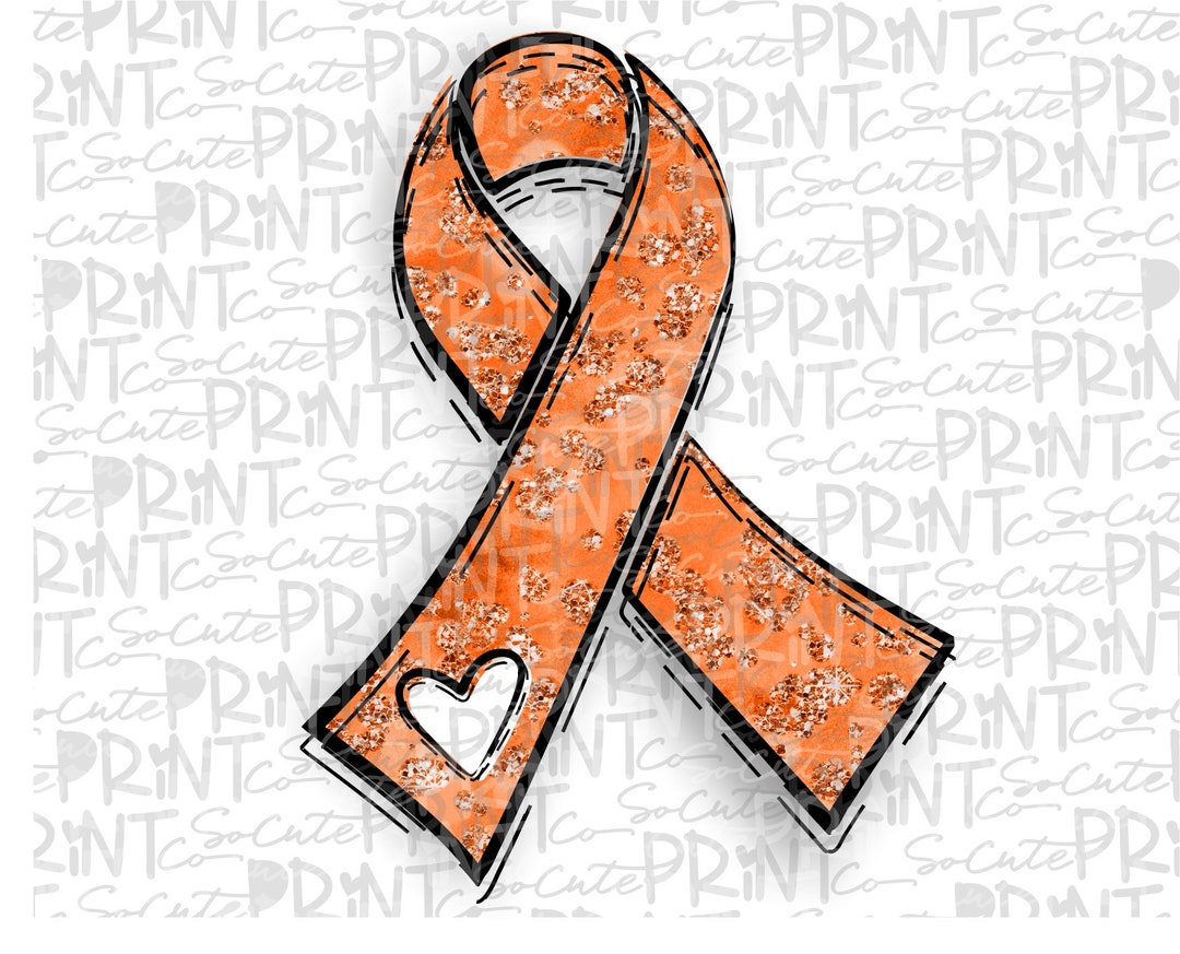 Awareness, Orange Ribbon Clipart, Cancer Awareness, Png File for ...
