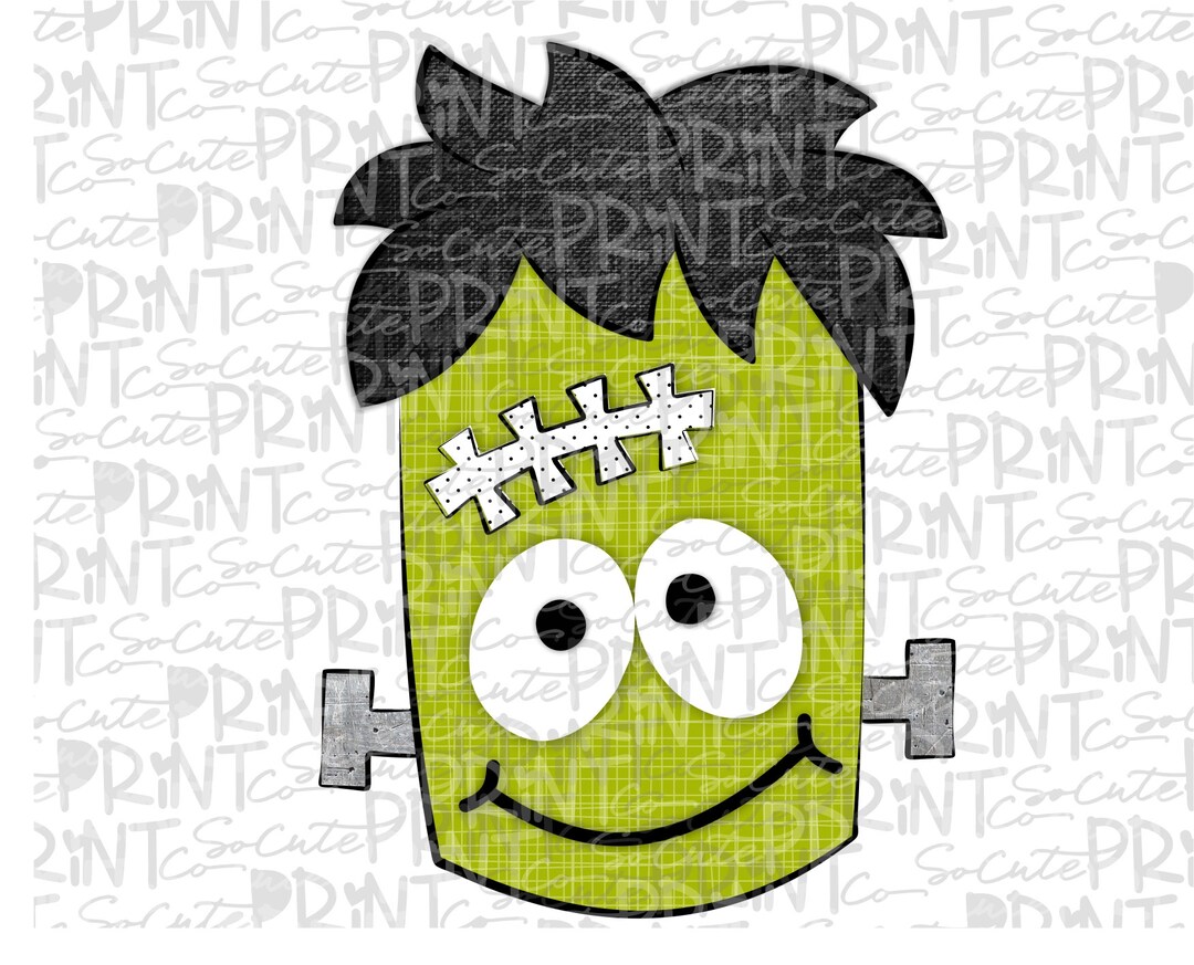 Halloween, Frankenstein Design, Transparent PNG File for Sublimation ...