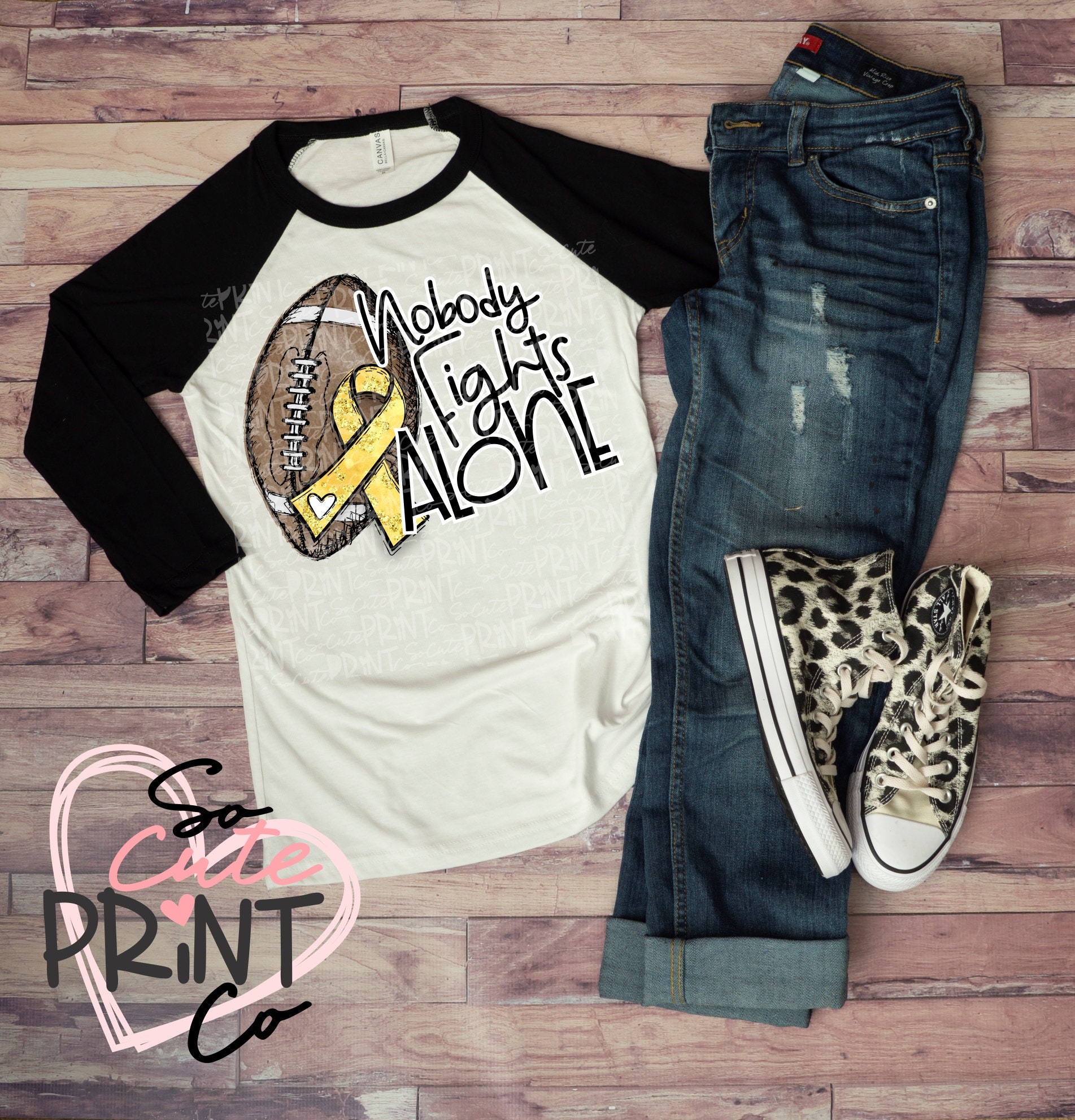 Awareness Yellow Ribbon Clipart Nobody Fights Alone Cancer - Etsy