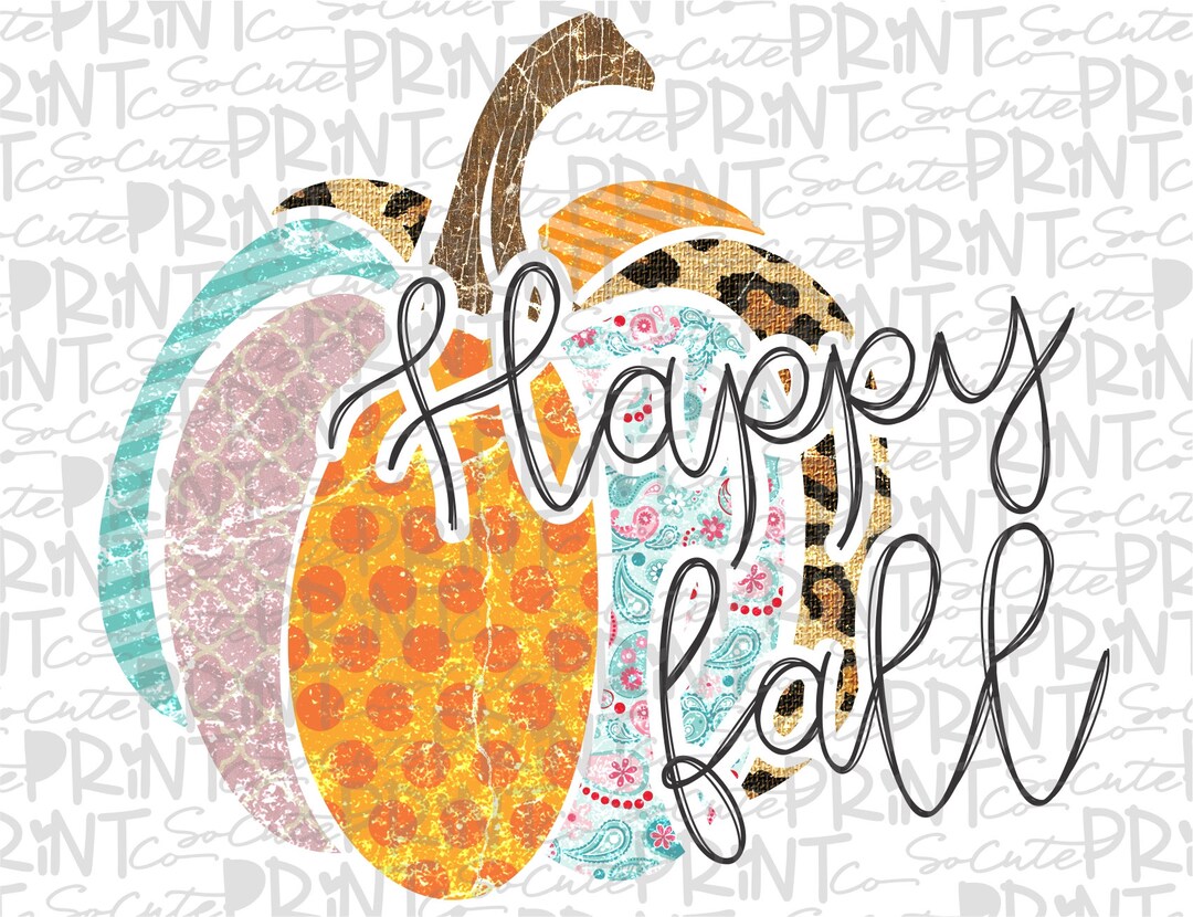 Pumpkin Clipart, Happy Fall Leopard Pumpkin, Transparent PNG File for ...