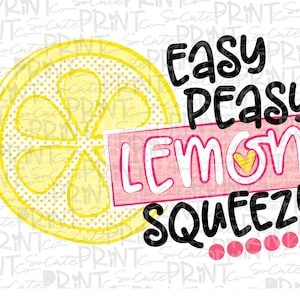 Summer Easy Peasy Lemon Squeezy Lemon Clipart Hello Summer - Etsy
