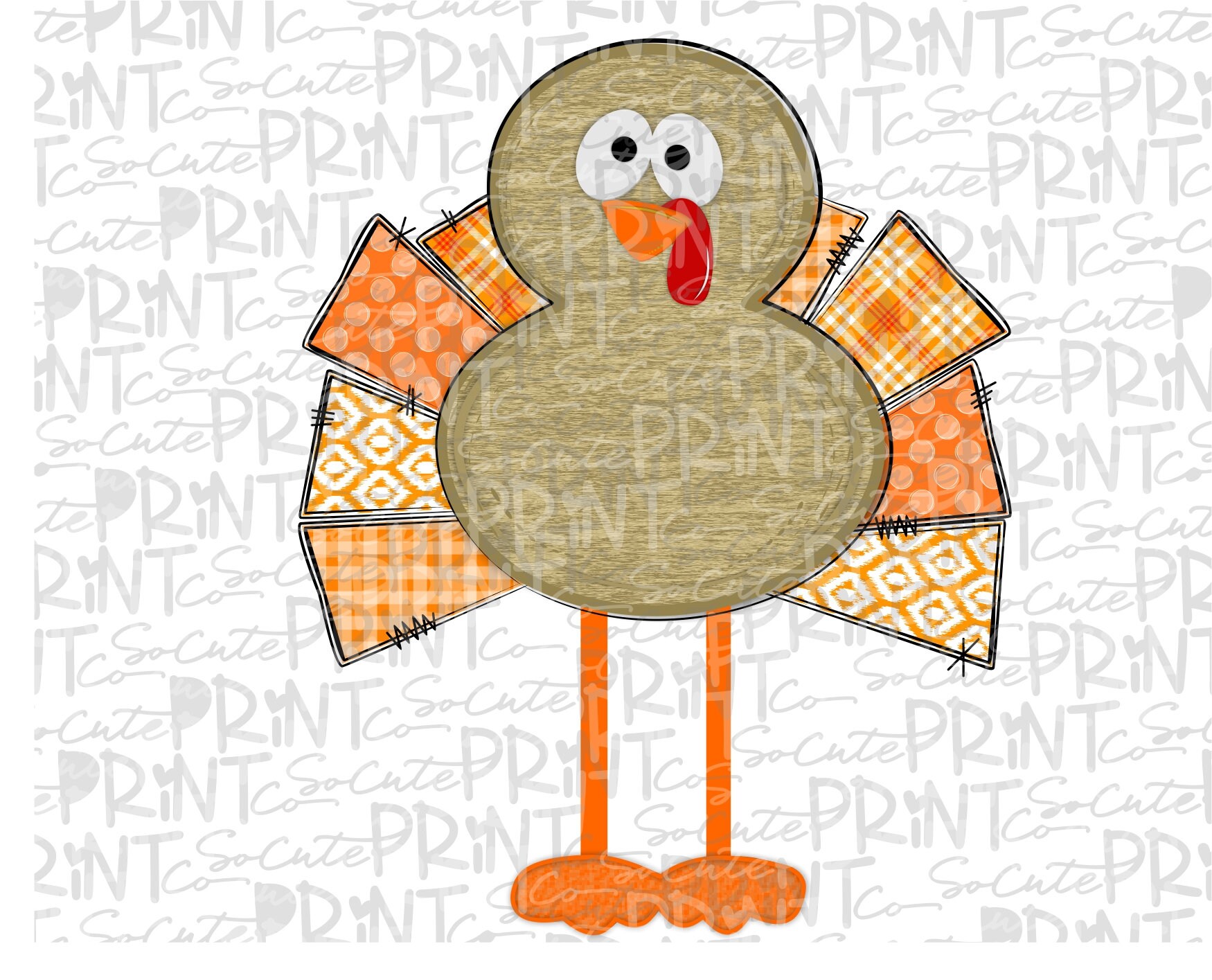 Turkey Thanksgiving turkey sublimation design PNG file for | Etsy
