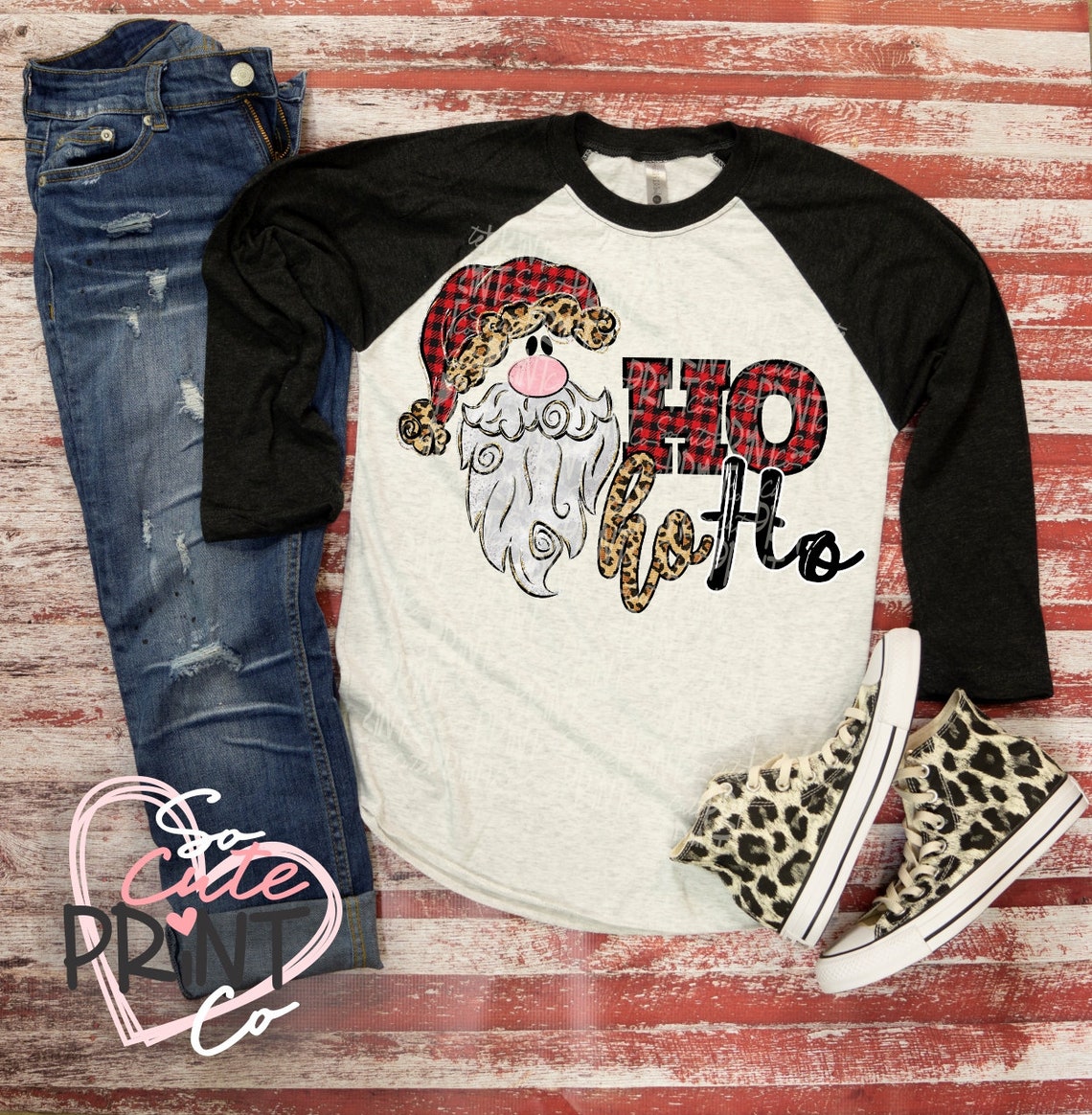 Christmas Leopard Santa Clipart Christmas Png File for | Etsy