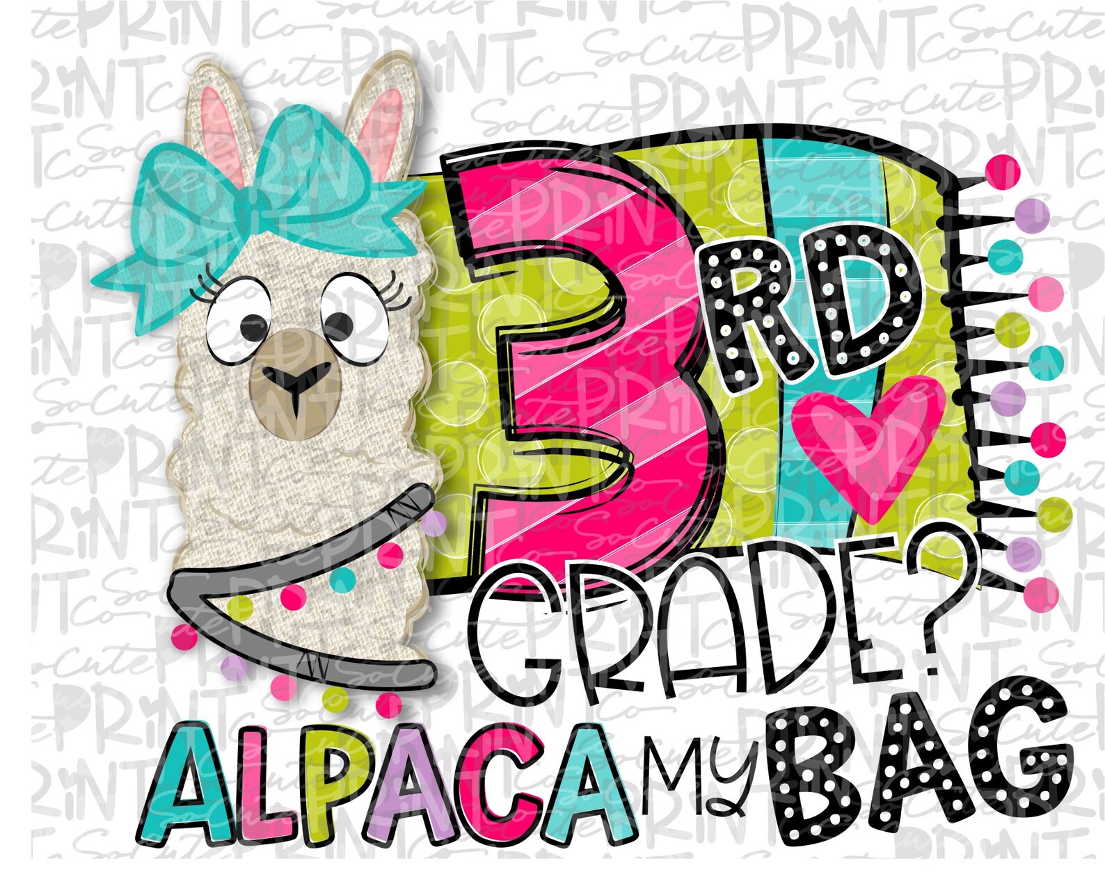 Back to School Alpaca School Bundle Preschool Pre-k to 6th - Etsy