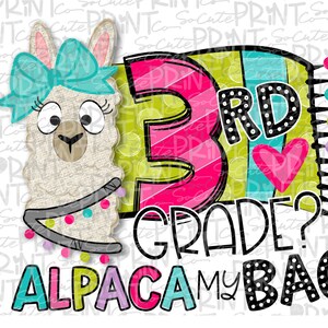 Back to School, Alpaca School Bundle, Preschool Pre-k to 6th Grade ...
