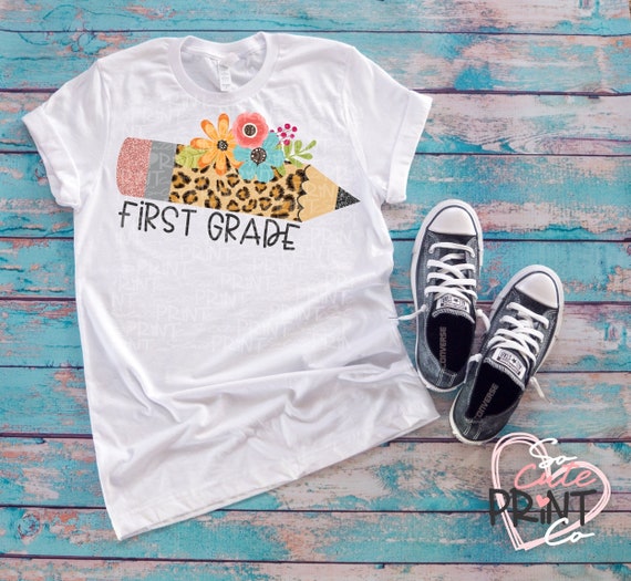 1st grade clipart Back to school PNG file for sublimation | Etsy