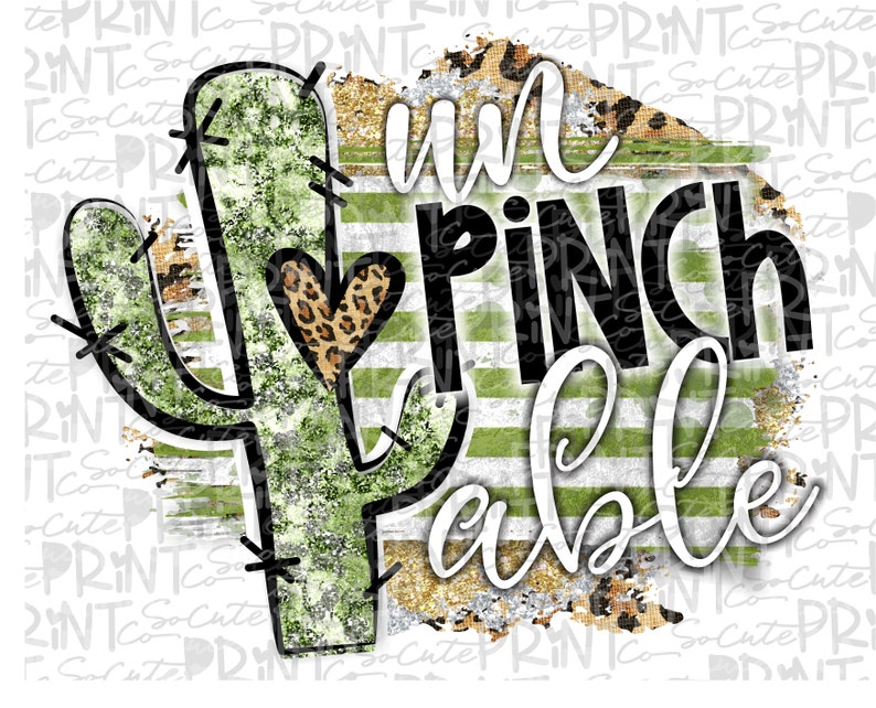 St Patricks Day Unpinchable Clipart Cactus Png File for - Etsy