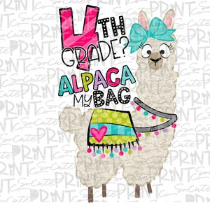 Back to School, Alpaca School Bundle, Preschool Pre-k to 6th Grade ...