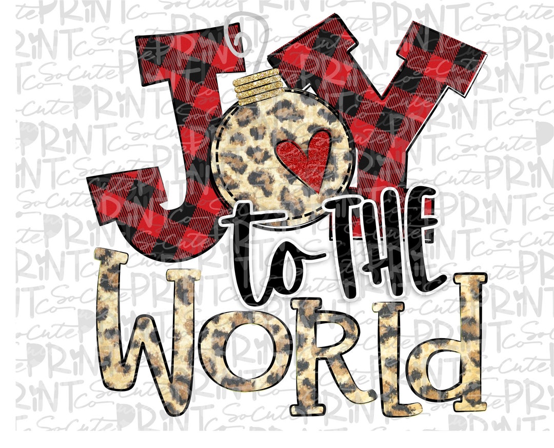 Christmas, Joy to the World, Buffalo Plaid Christmas Design for ...