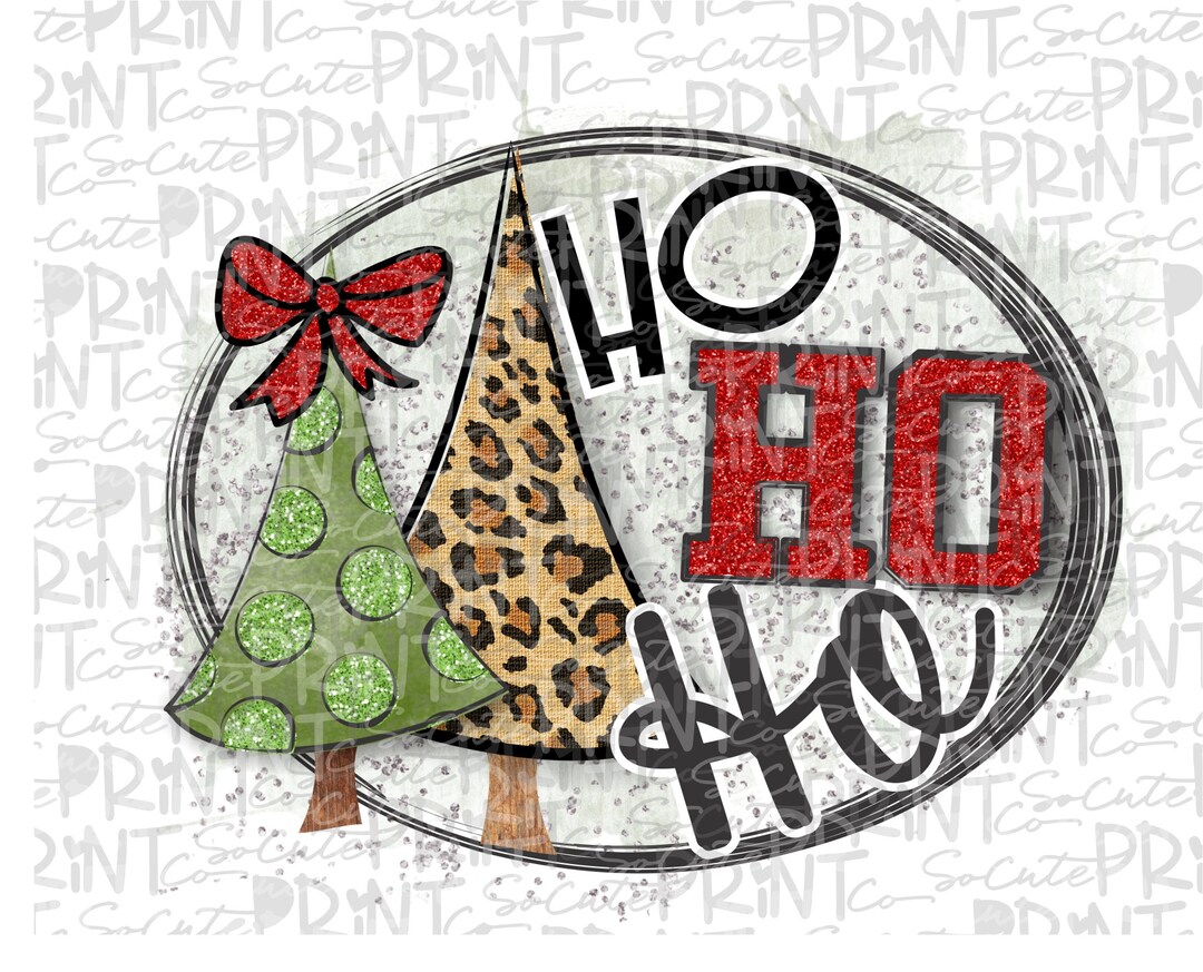 Christmas, Leopard Christmas Tree Clipart, Png File for Sublimation ...