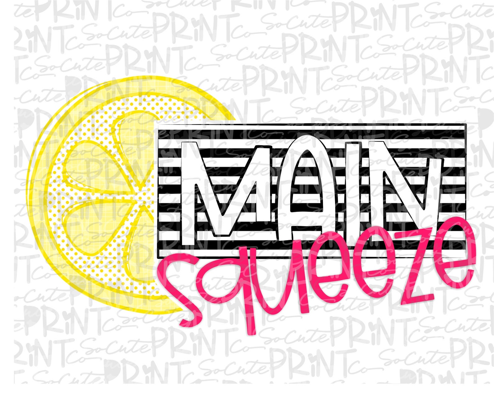 Summer Main Squeeze Sweet & Sassy Lemon Clipart Hello - Etsy