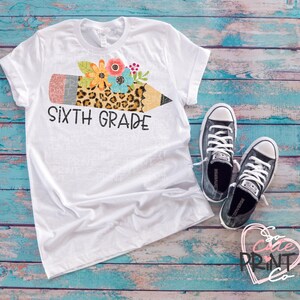 Back to School, School Bundle, Leopard Pencil With Flowers, Preschool K ...